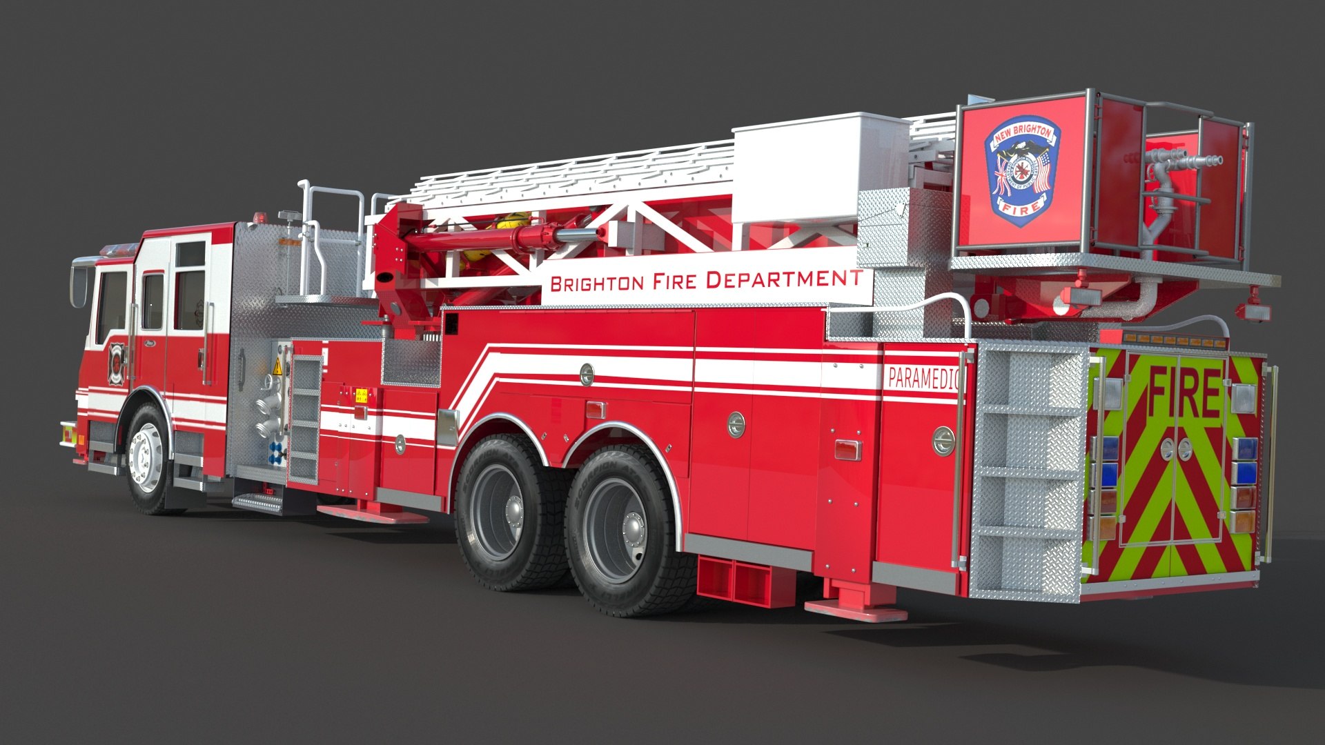 3D Brighton Fire Aerial Pierce 1 Model - TurboSquid 2292410