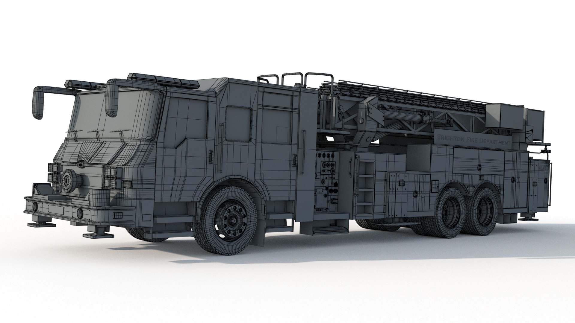 3D Brighton Fire Aerial Pierce 1 Model - TurboSquid 2292410