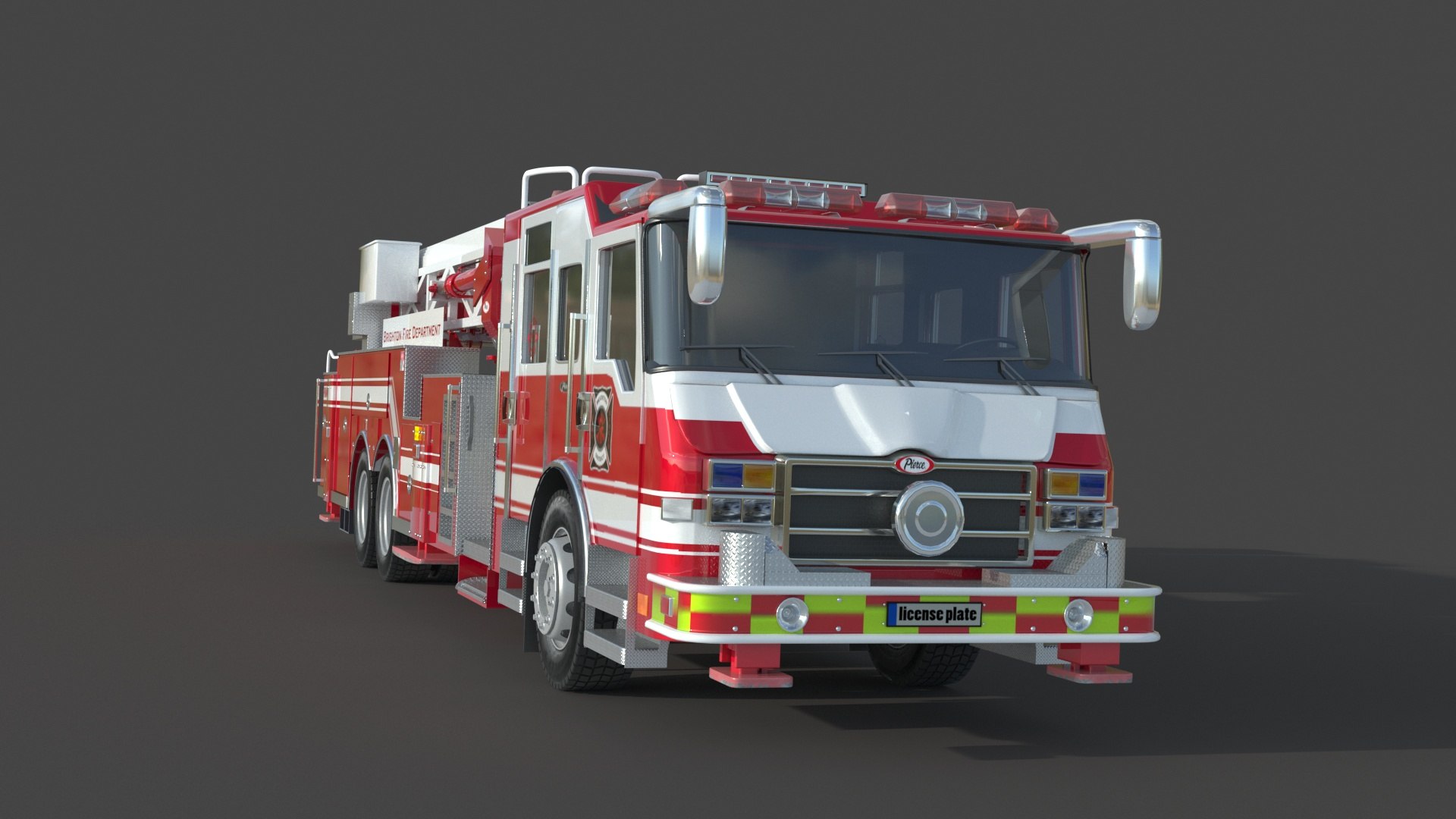 3D Brighton Fire Aerial Pierce 1 Model - TurboSquid 2292410