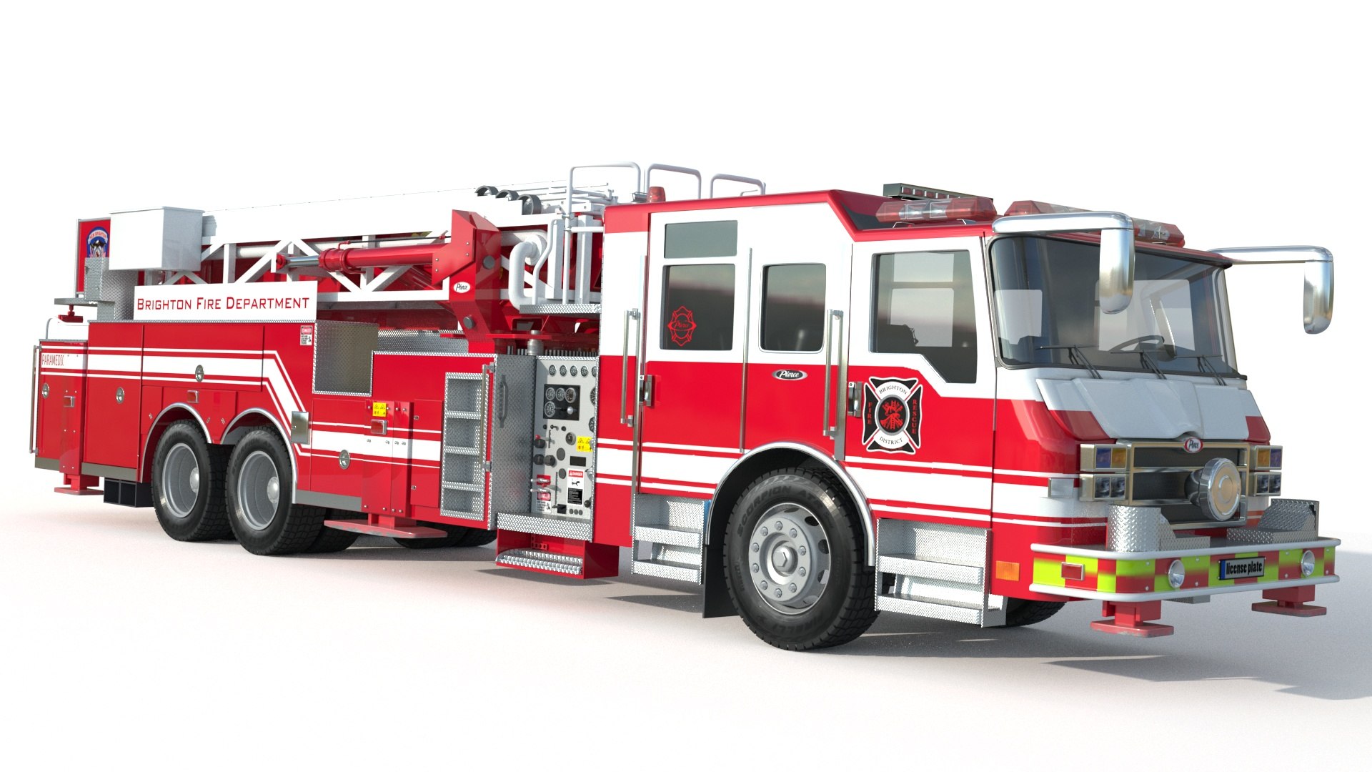 3D Brighton Fire Aerial Pierce 1 Model - TurboSquid 2292410