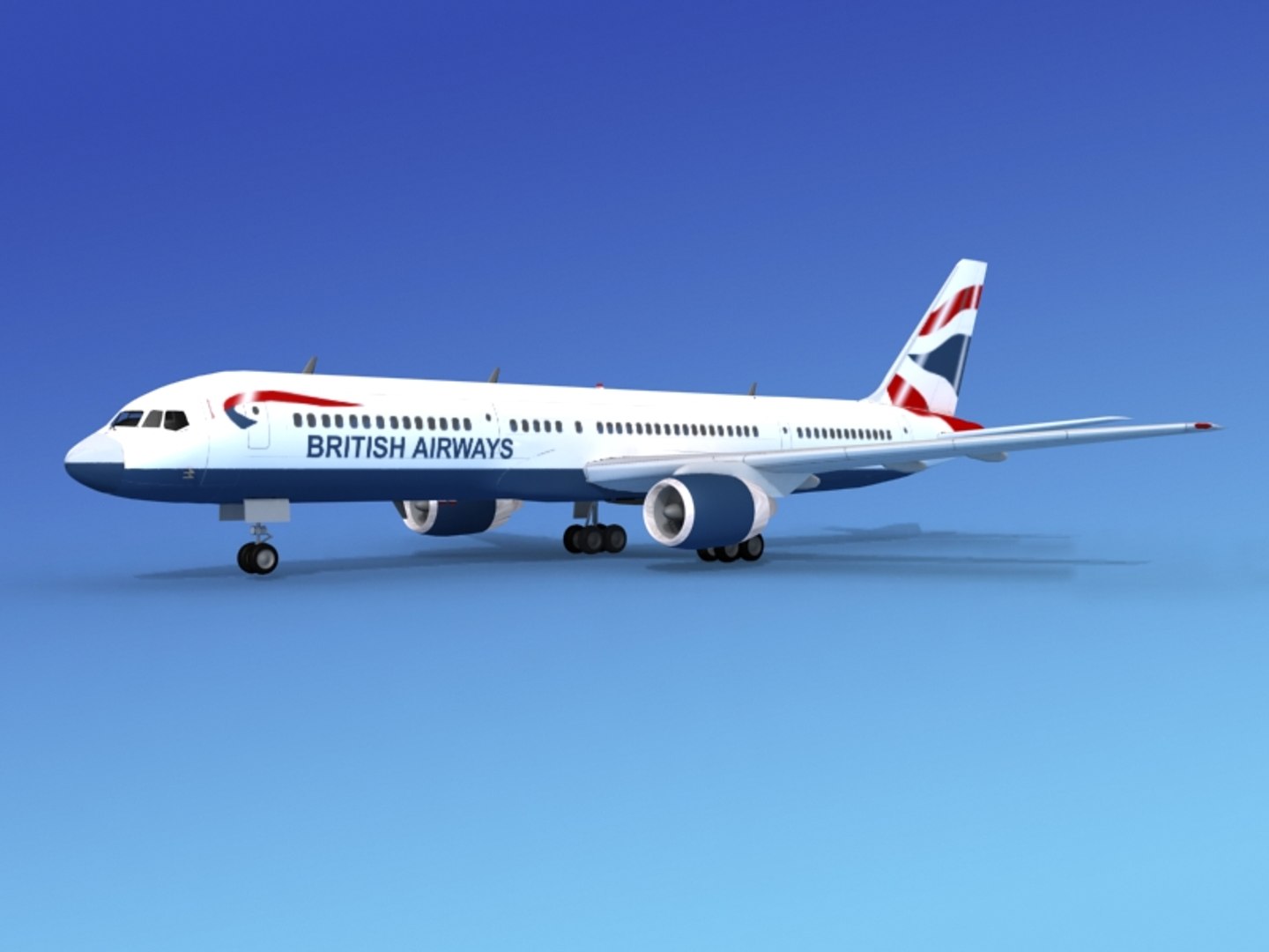 3d Airline Boeing 757 757-200 Model