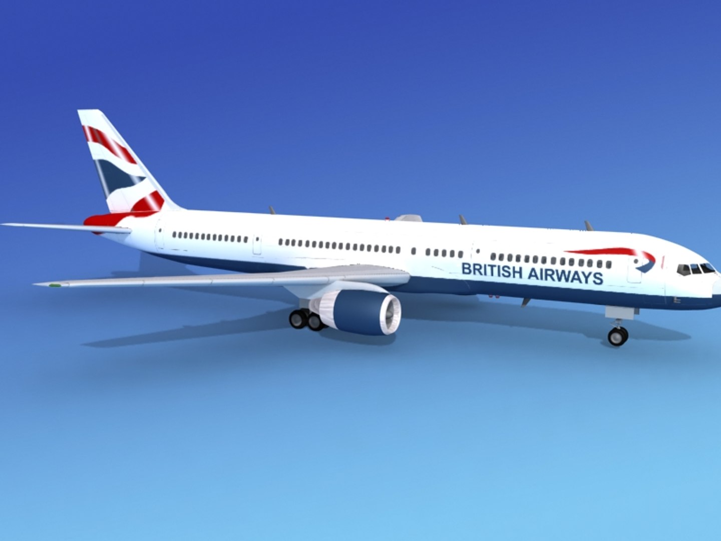 3d Airline Boeing 757 757-200 Model