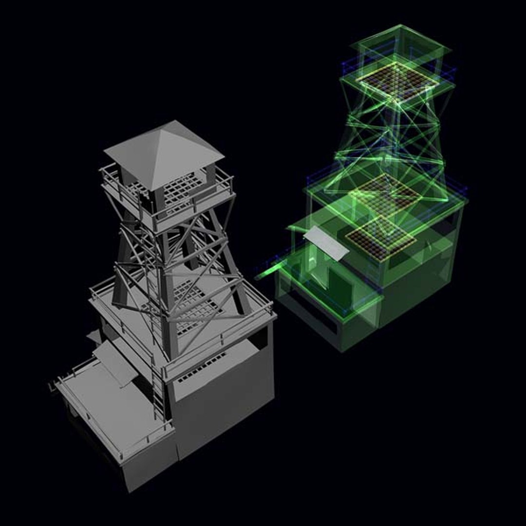 3d Model Military Tower