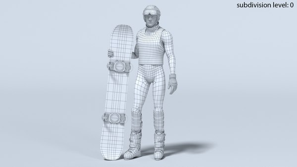 3D snowboarder snow board - TurboSquid 1686521