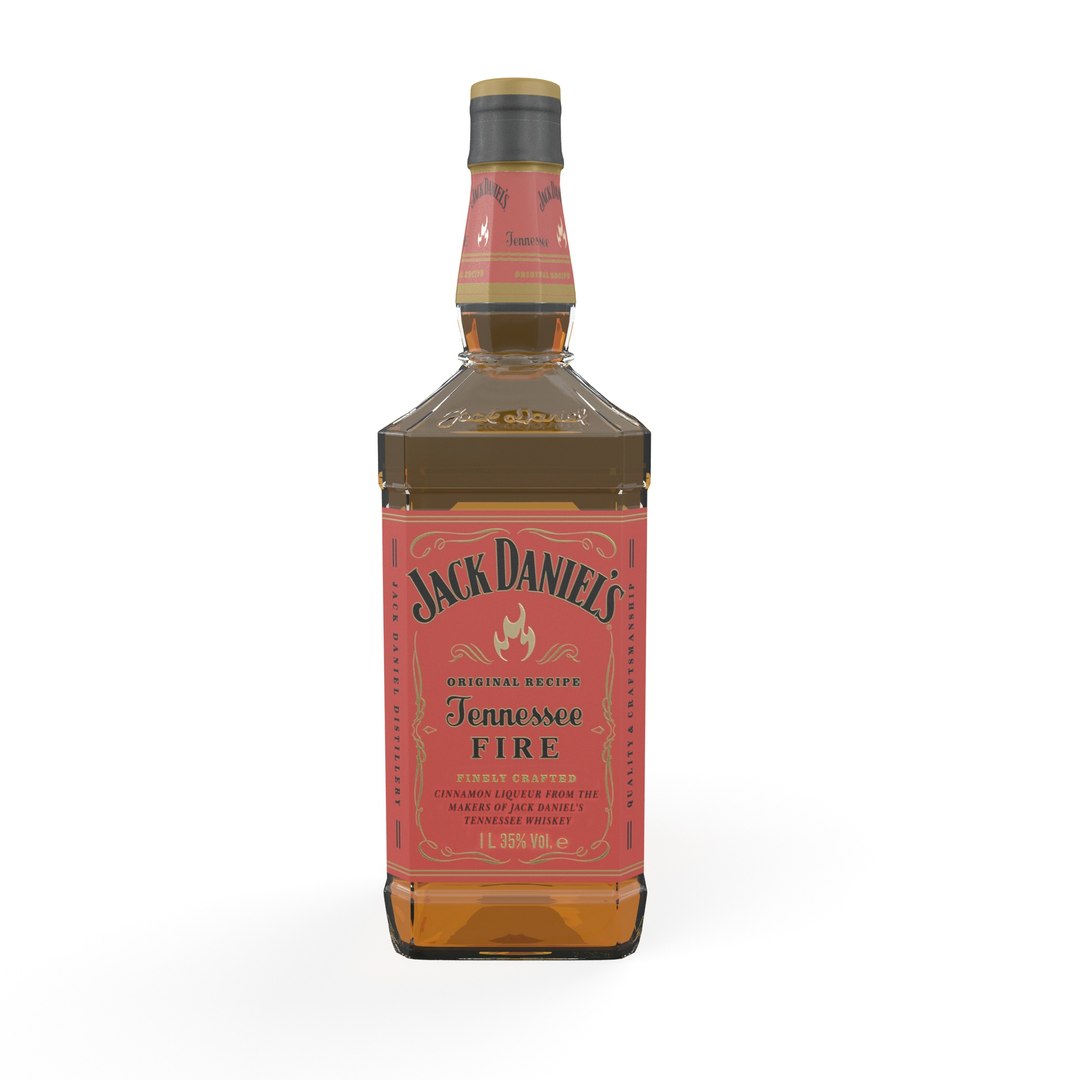Jack Daniels Fire Bottles PBR 3D model - TurboSquid 1770233