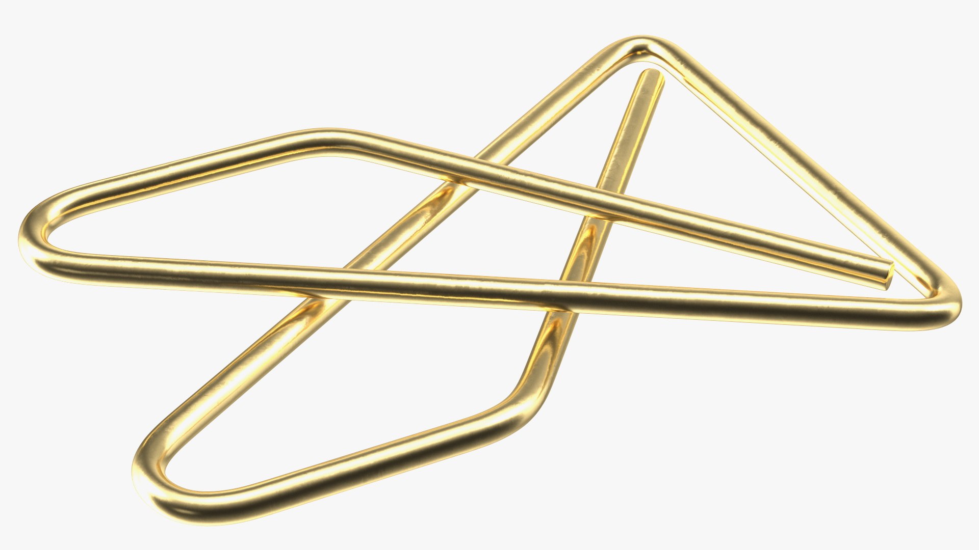 Paper Clip Butterfly Shape Gold 3D model - TurboSquid 1861419