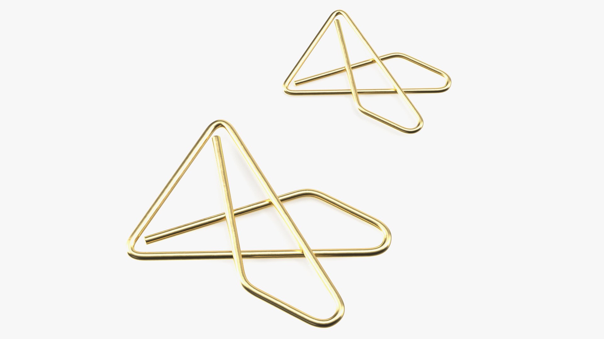 Paper Clip Butterfly Shape Gold 3D model - TurboSquid 1861419