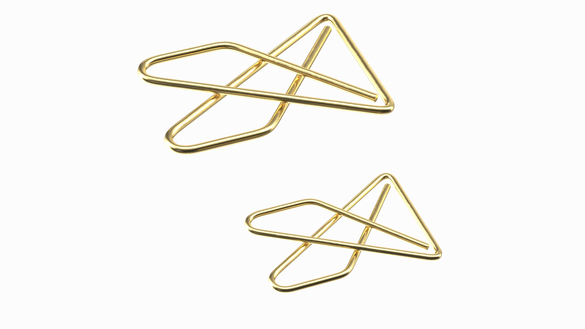 Paper Clip Butterfly Shape Gold 3D Model - TurboSquid 1861419