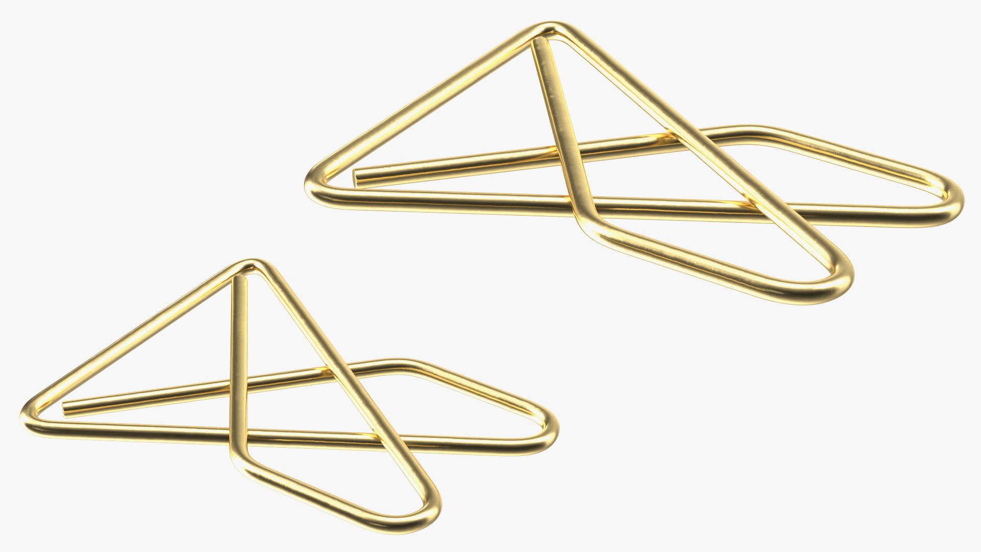 Paper Clip Butterfly Shape Gold 3D model - TurboSquid 1861419