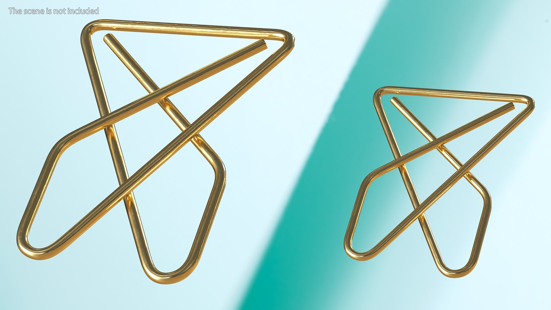 Paper Clip Butterfly Shape Gold 3D Model - TurboSquid 1861419