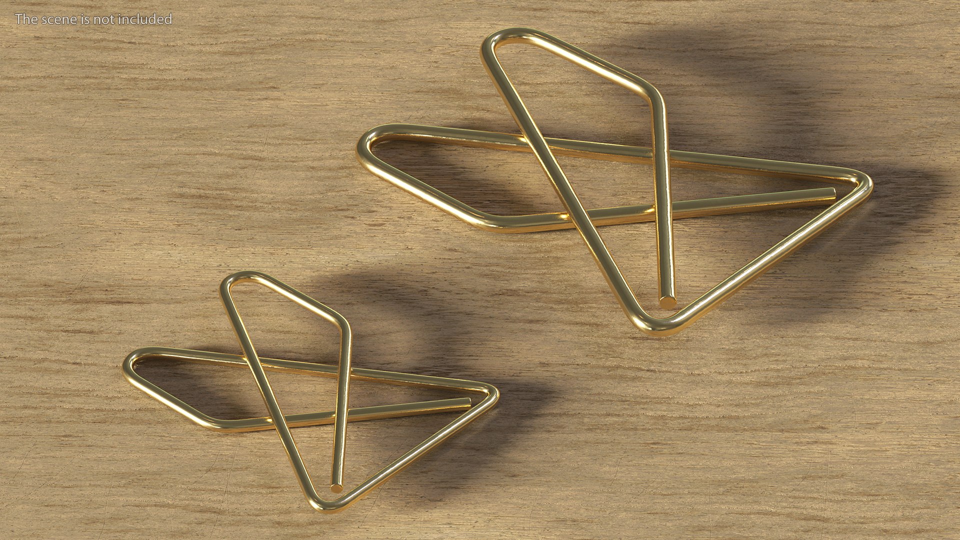 Paper Clip Butterfly Shape Gold 3D Model - TurboSquid 1861419