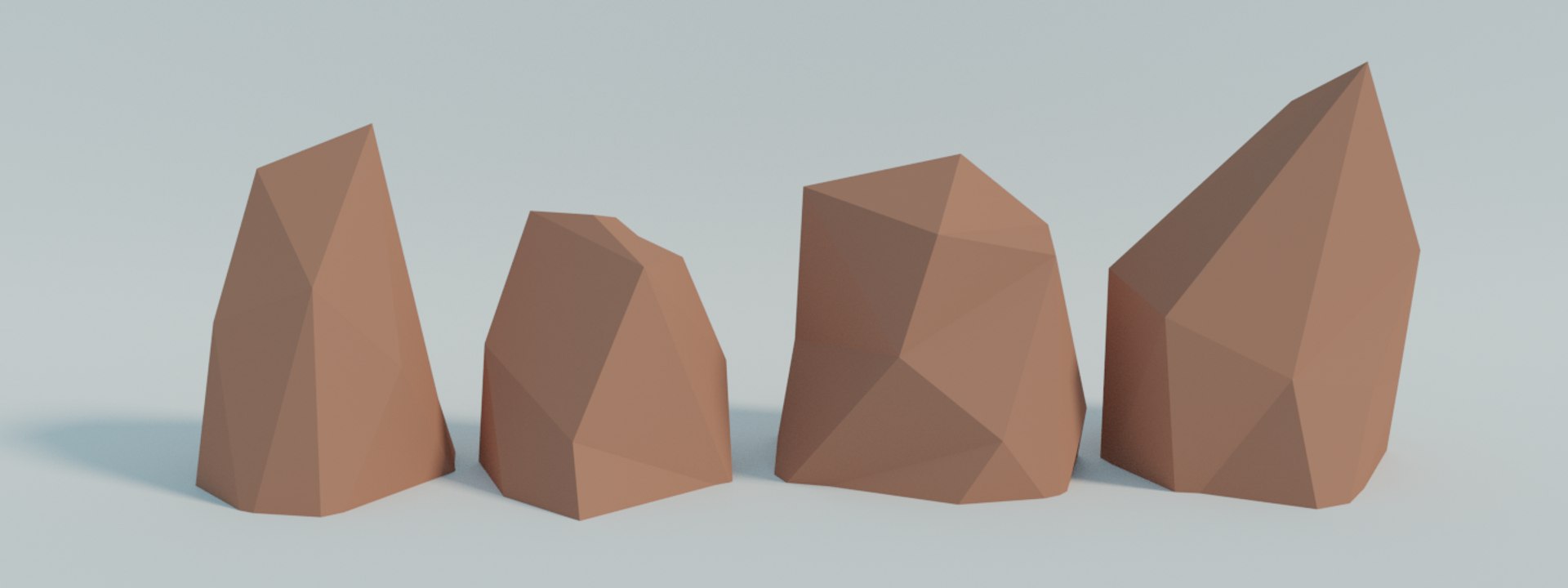 3D Model Pack Low-poly Rocks - TurboSquid 1164088