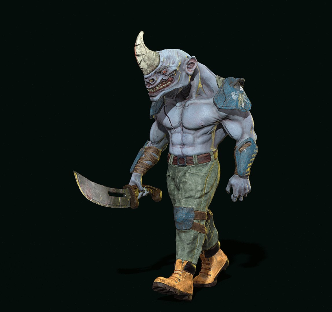 3D mad rhino - TurboSquid 1686560