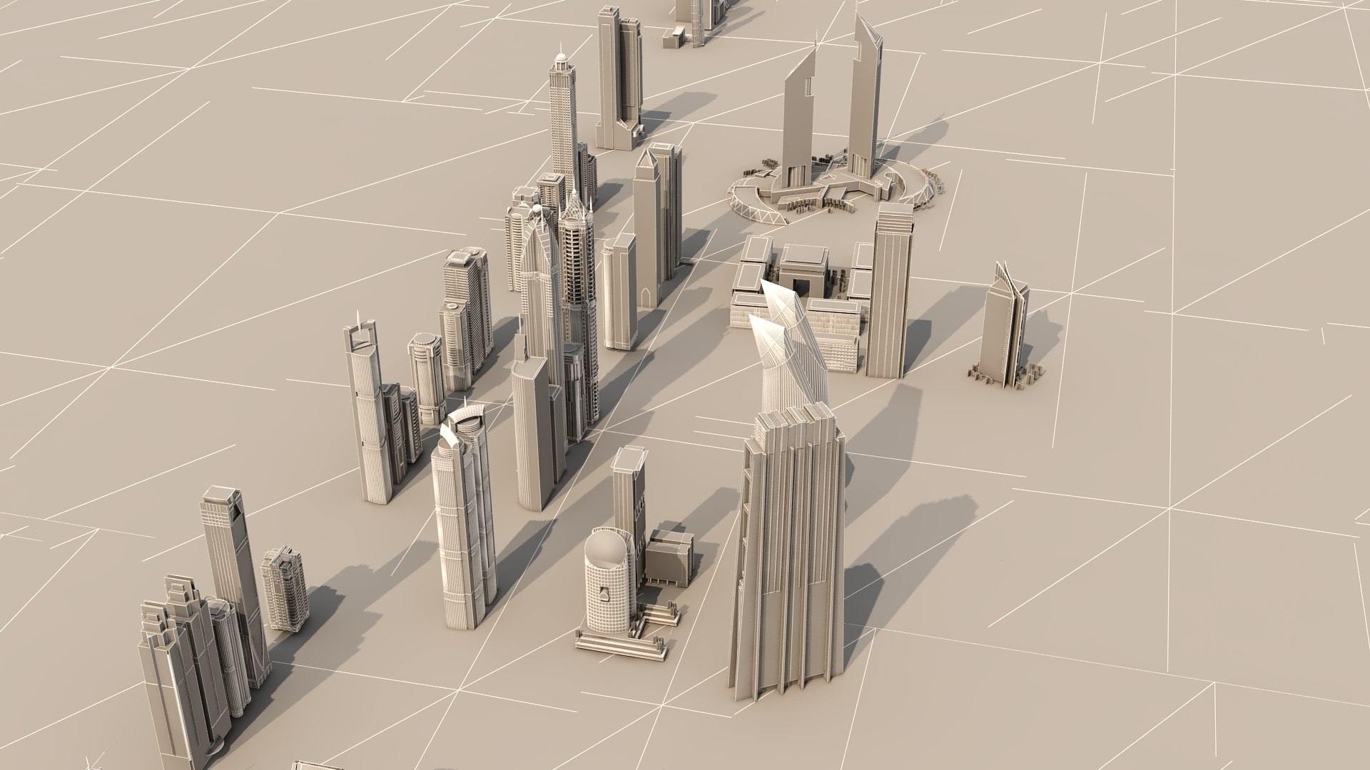 Dubai Iconic Buildings 3D Model - TurboSquid 2302162