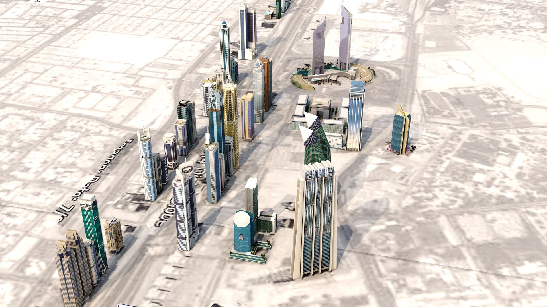 Dubai Iconic Buildings 3D Model - TurboSquid 2302162