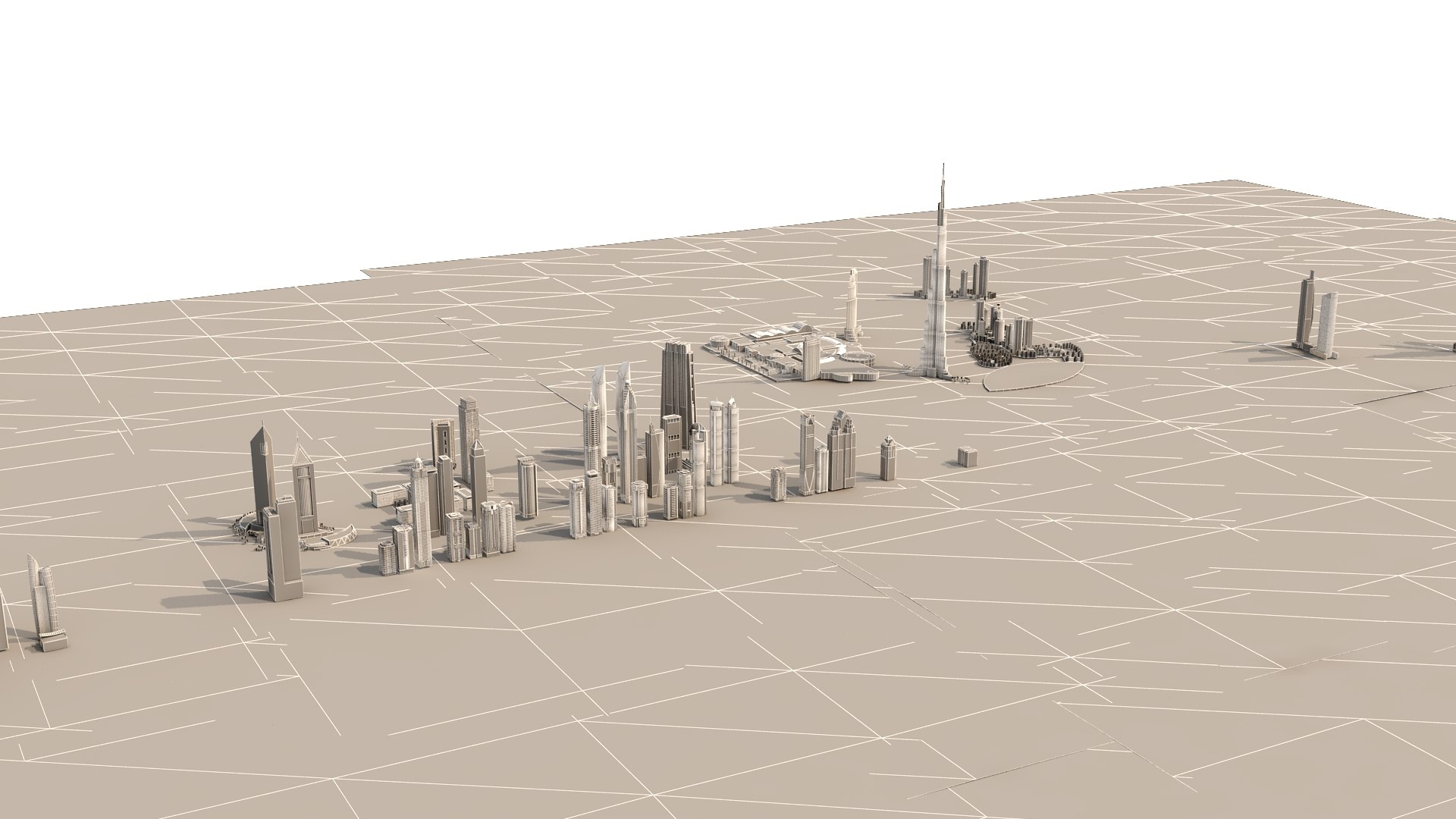 Dubai Iconic Buildings 3D Model - TurboSquid 2302162