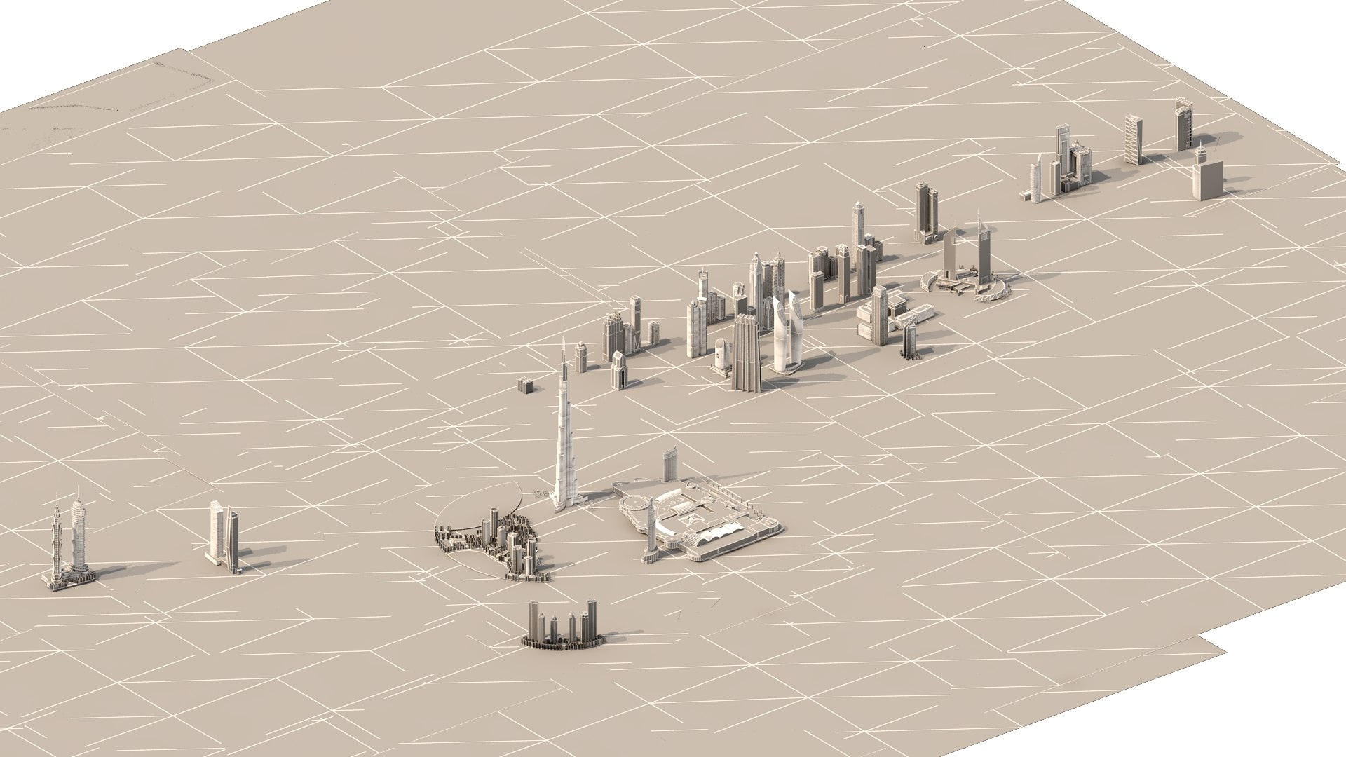 Dubai Iconic Buildings 3D Model - TurboSquid 2302162