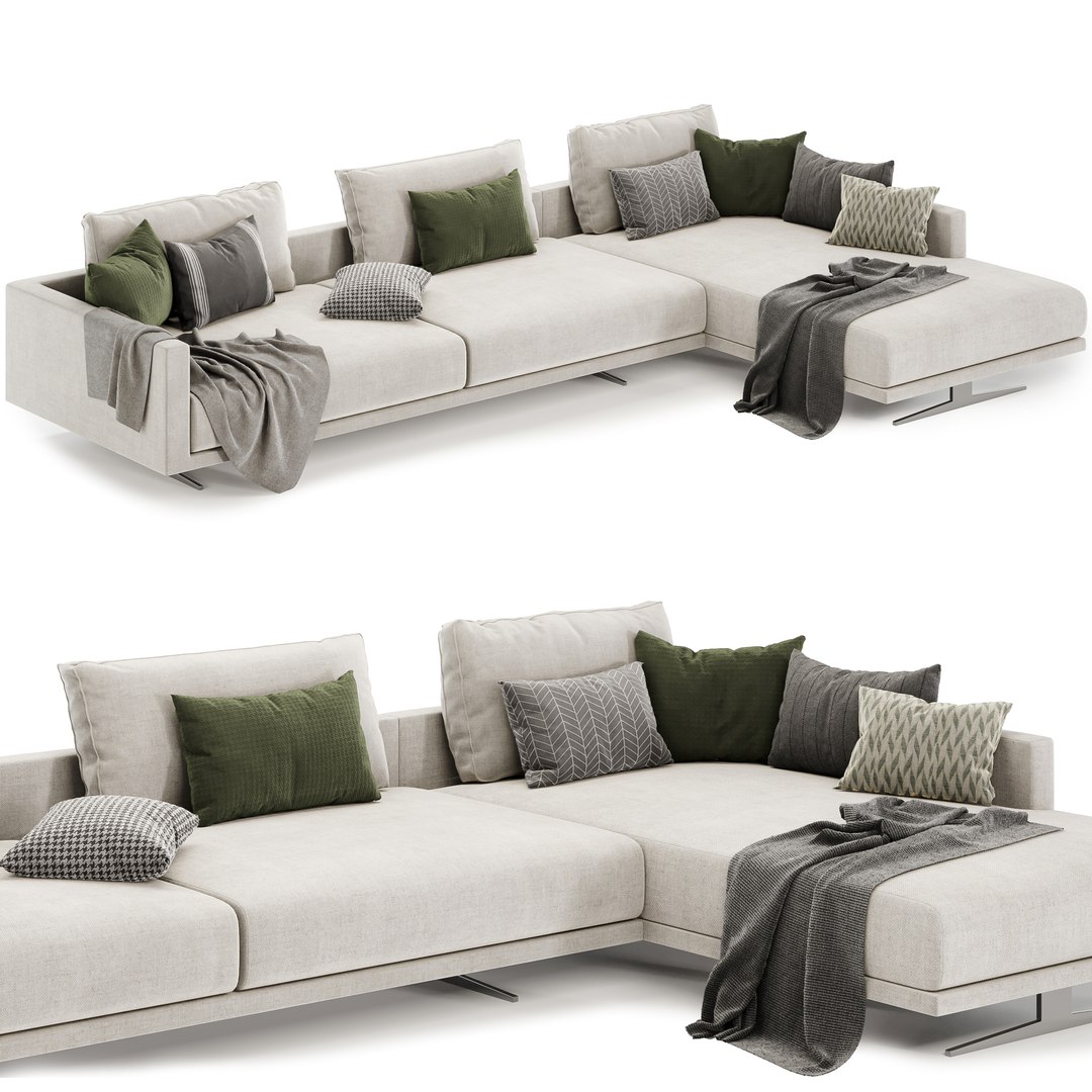 3D Campiello Sectional Sofa By Flexform Model - TurboSquid 2258147