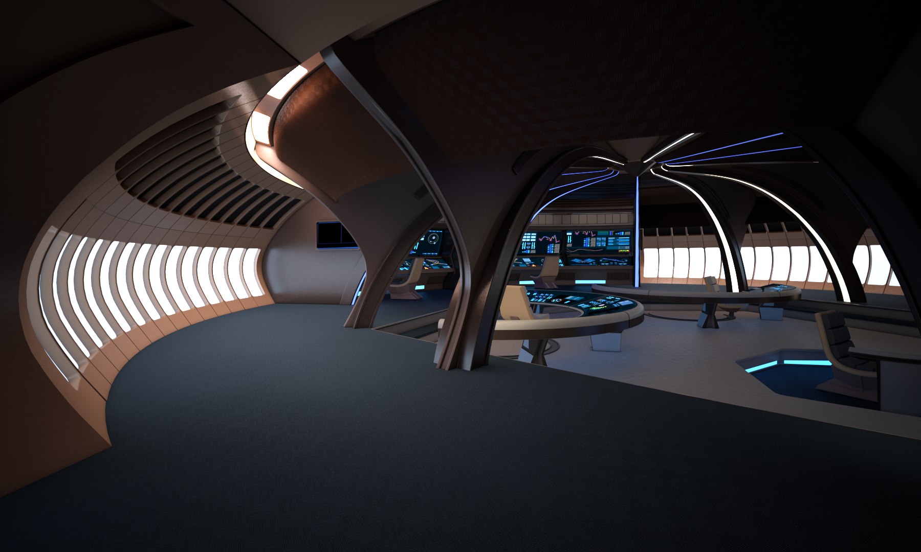 Bridge spaceship model - TurboSquid 1428721