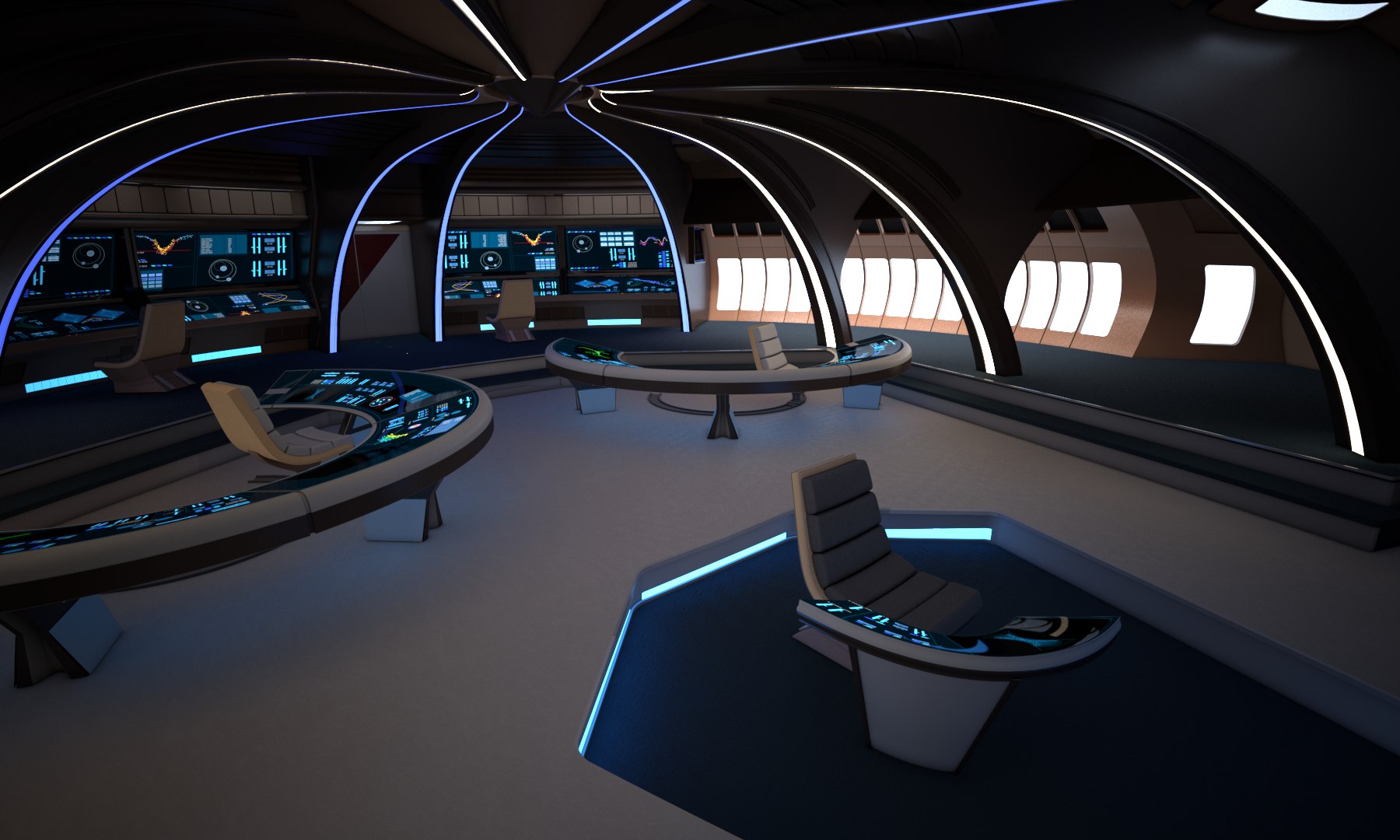 Bridge spaceship model - TurboSquid 1428721