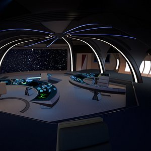 Spaceship Bridge Model Retro Sci Fi Star Ship Bridge | Daz 3D