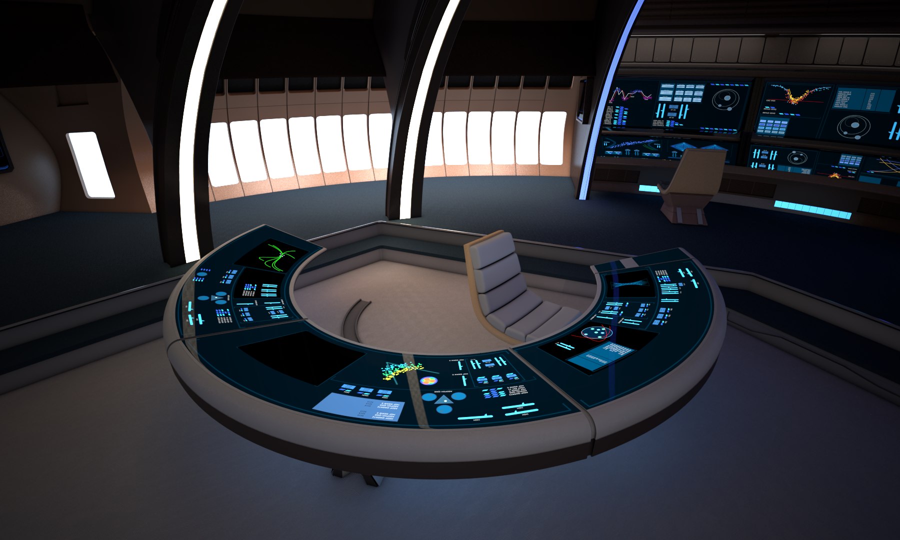 Bridge spaceship model - TurboSquid 1428721