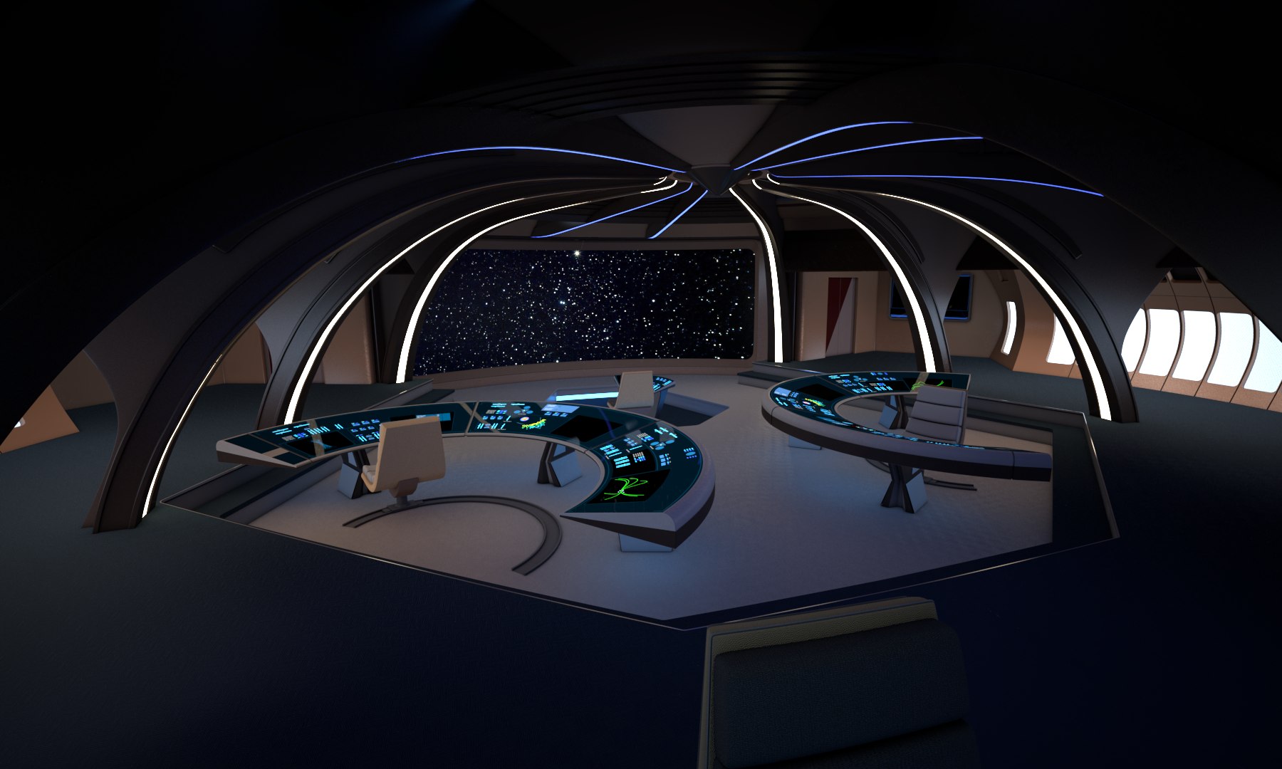 Bridge spaceship model - TurboSquid 1428721