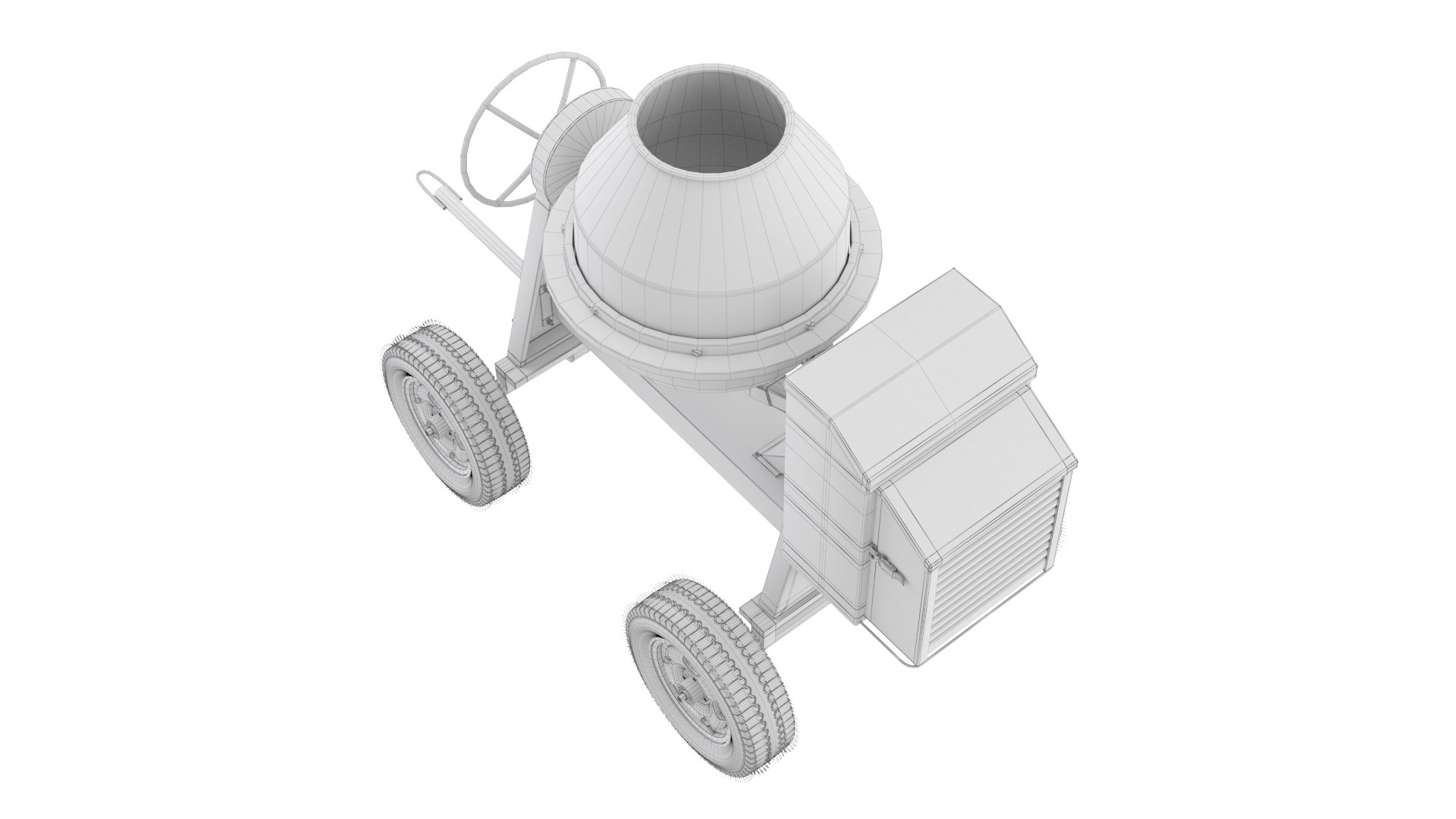 3D Cement Mixer Model - TurboSquid 1641961