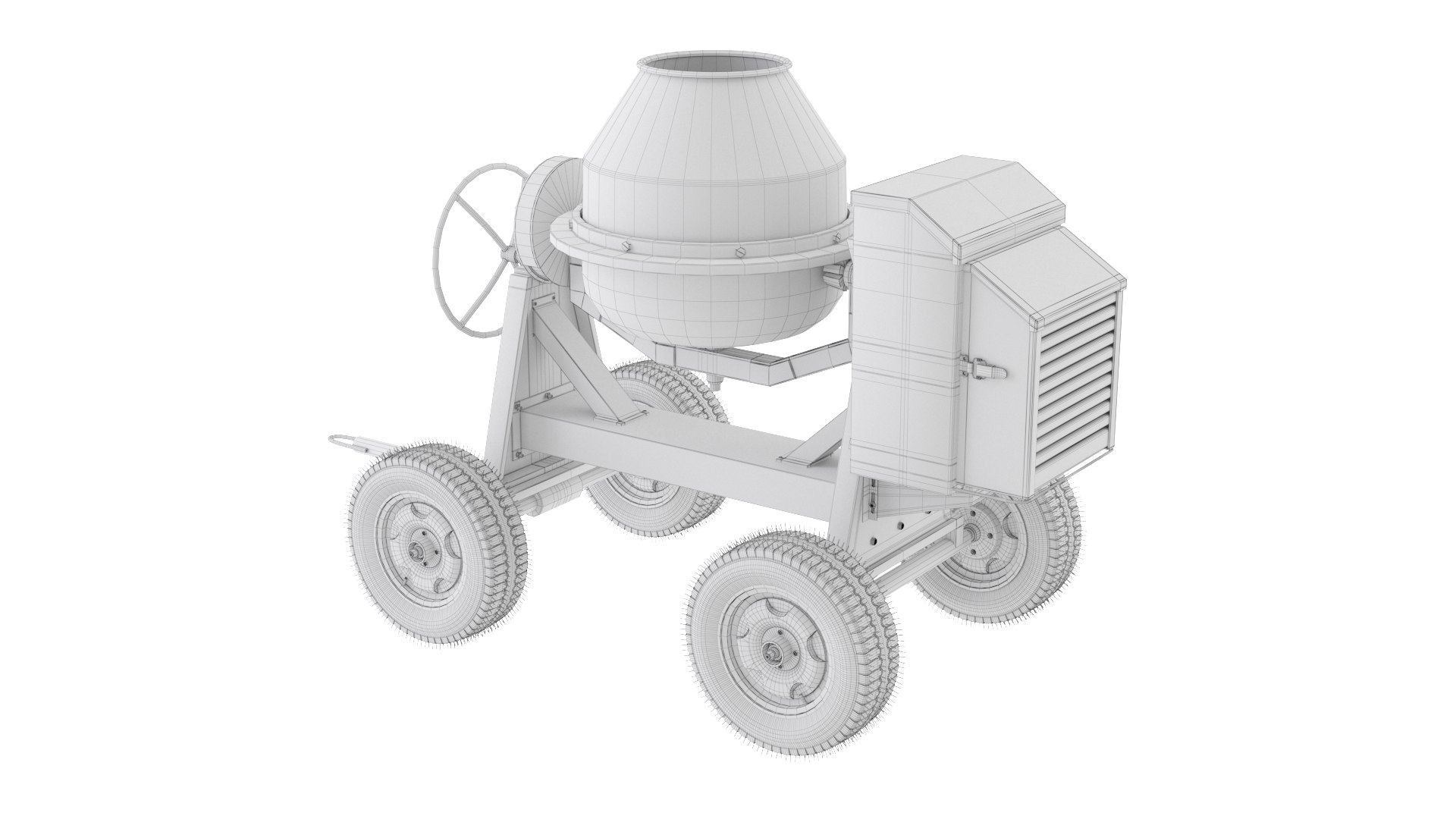 3D Cement Mixer Model - TurboSquid 1641961