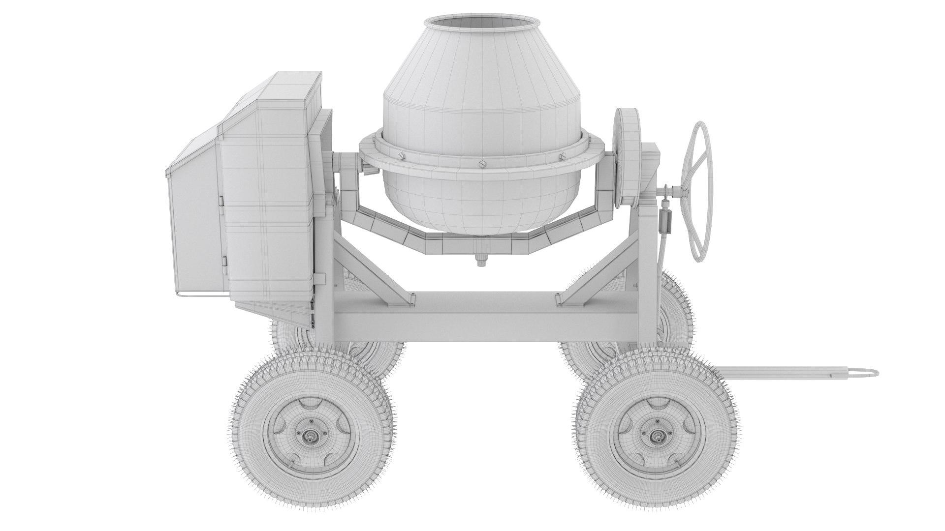 3D Cement Mixer Model - TurboSquid 1641961