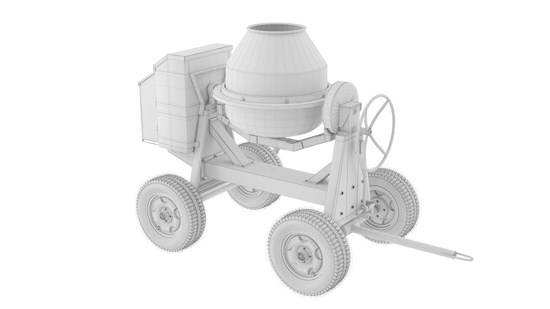 3D Cement Mixer Model - TurboSquid 1641961