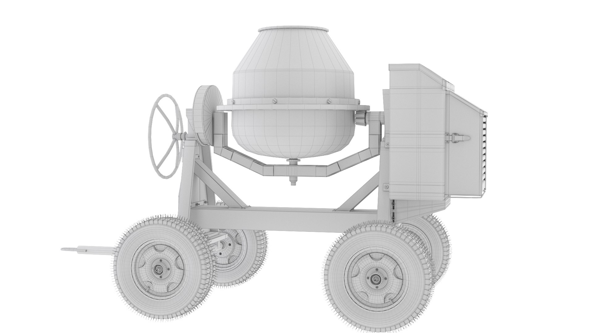 3D Cement Mixer Model - TurboSquid 1641961
