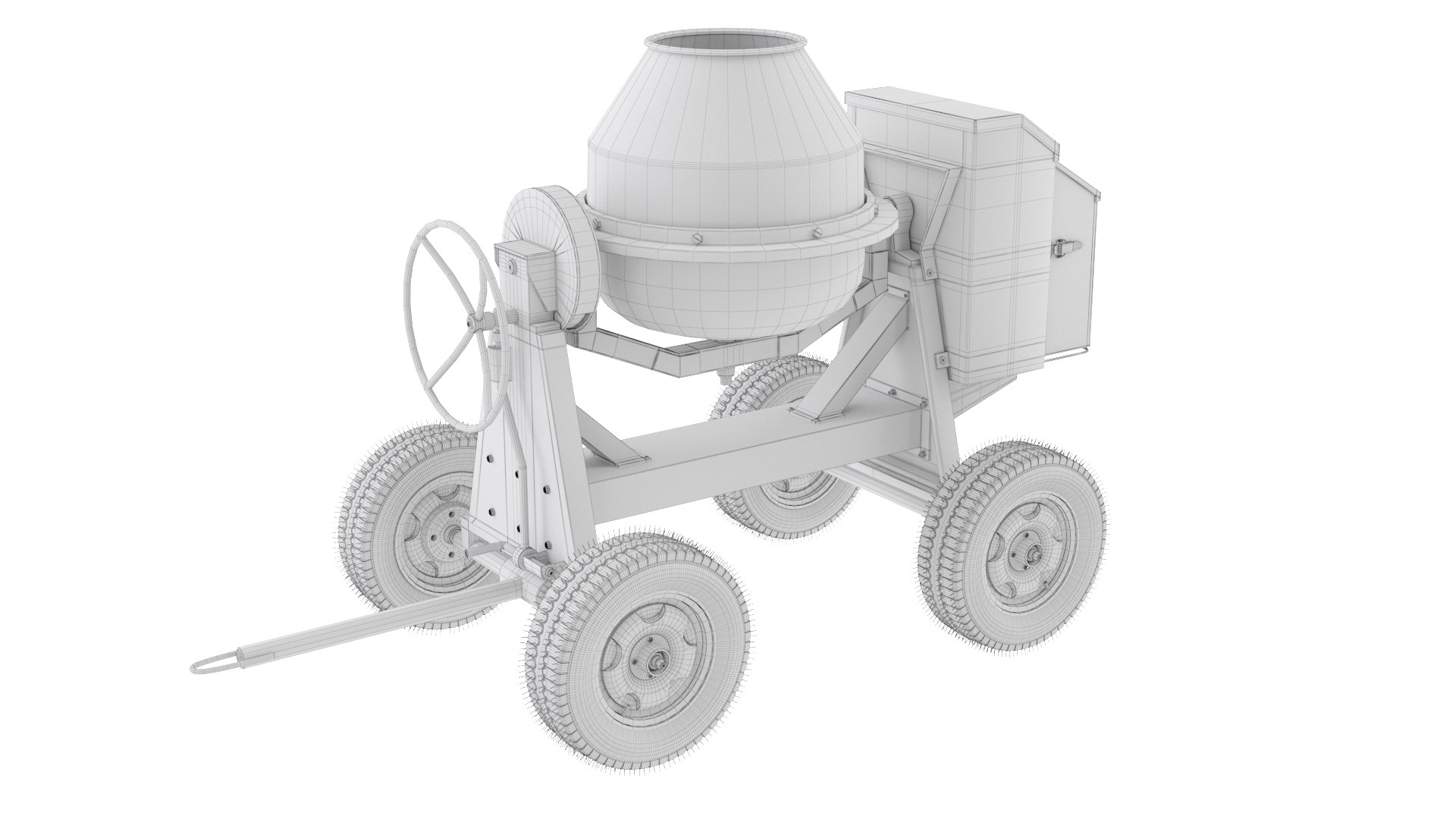 3D Cement Mixer Model - TurboSquid 1641961