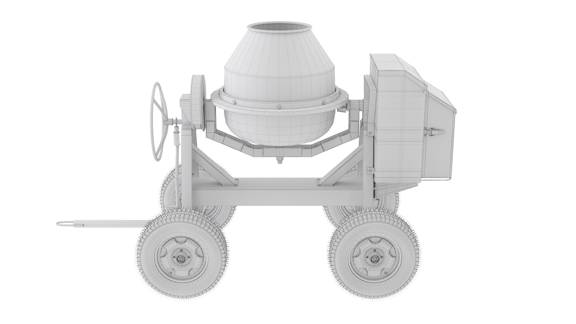 3D Cement Mixer Model - TurboSquid 1641961