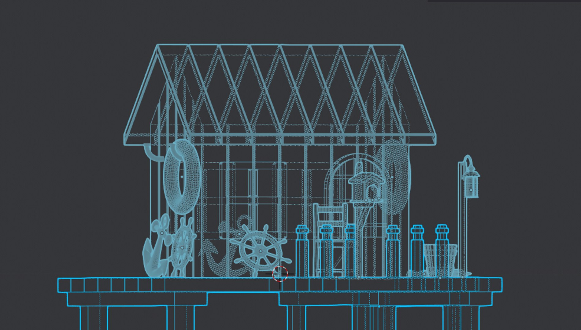 3D Cartoon Sea House Model - TurboSquid 1617187
