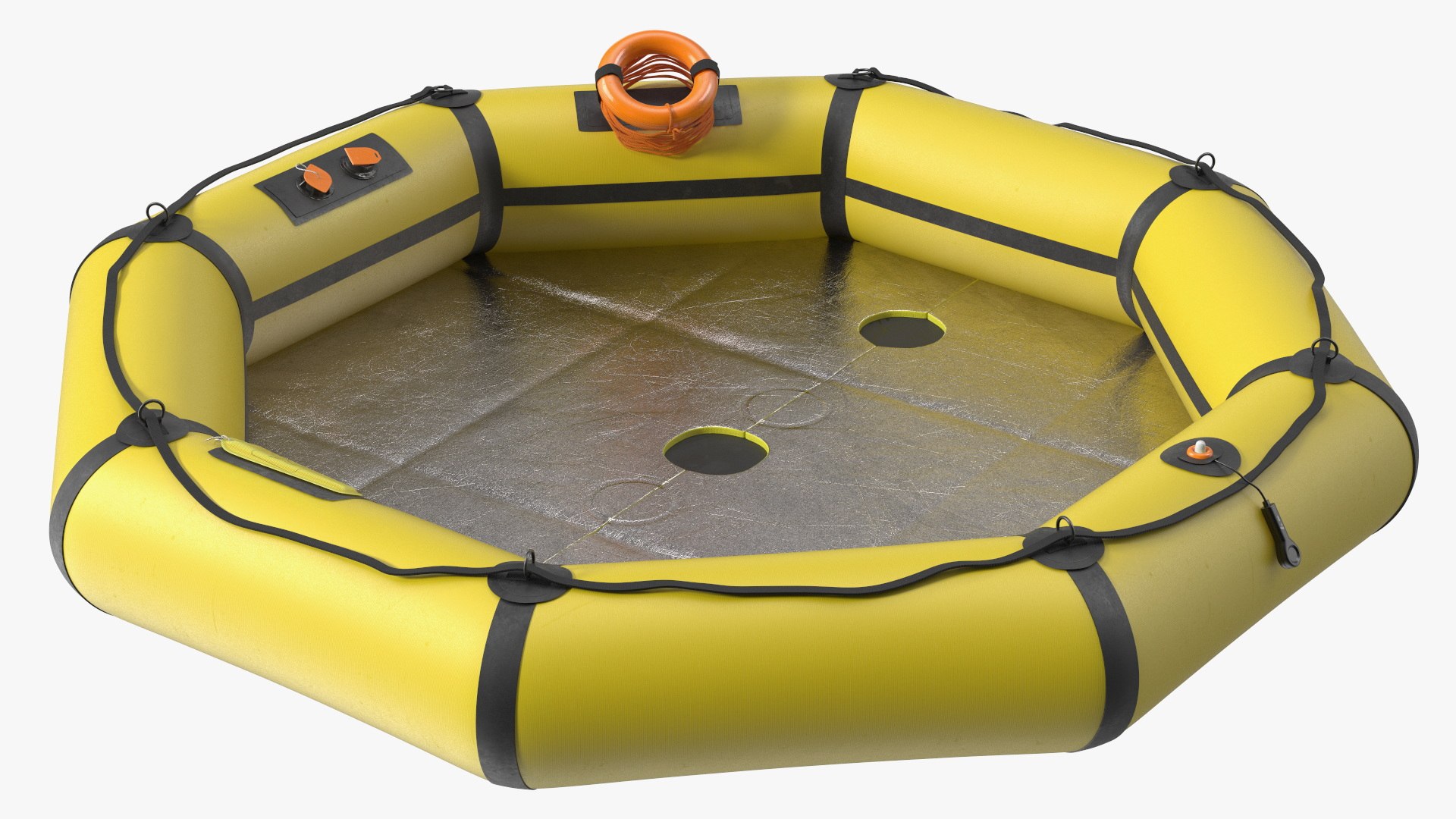 3D Advanced Life Raft With Extras Yellow Model - TurboSquid 2302587