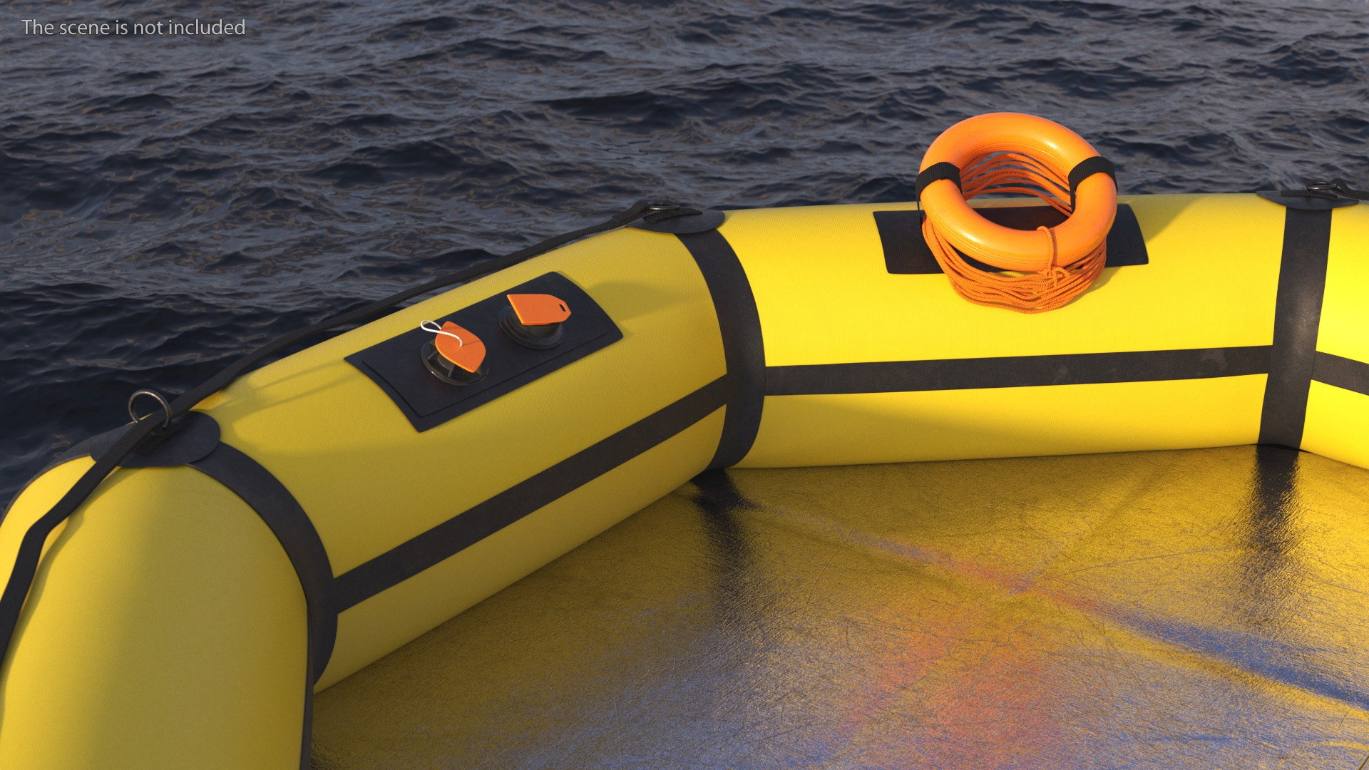 3D Advanced Life Raft With Extras Yellow Model - TurboSquid 2302587