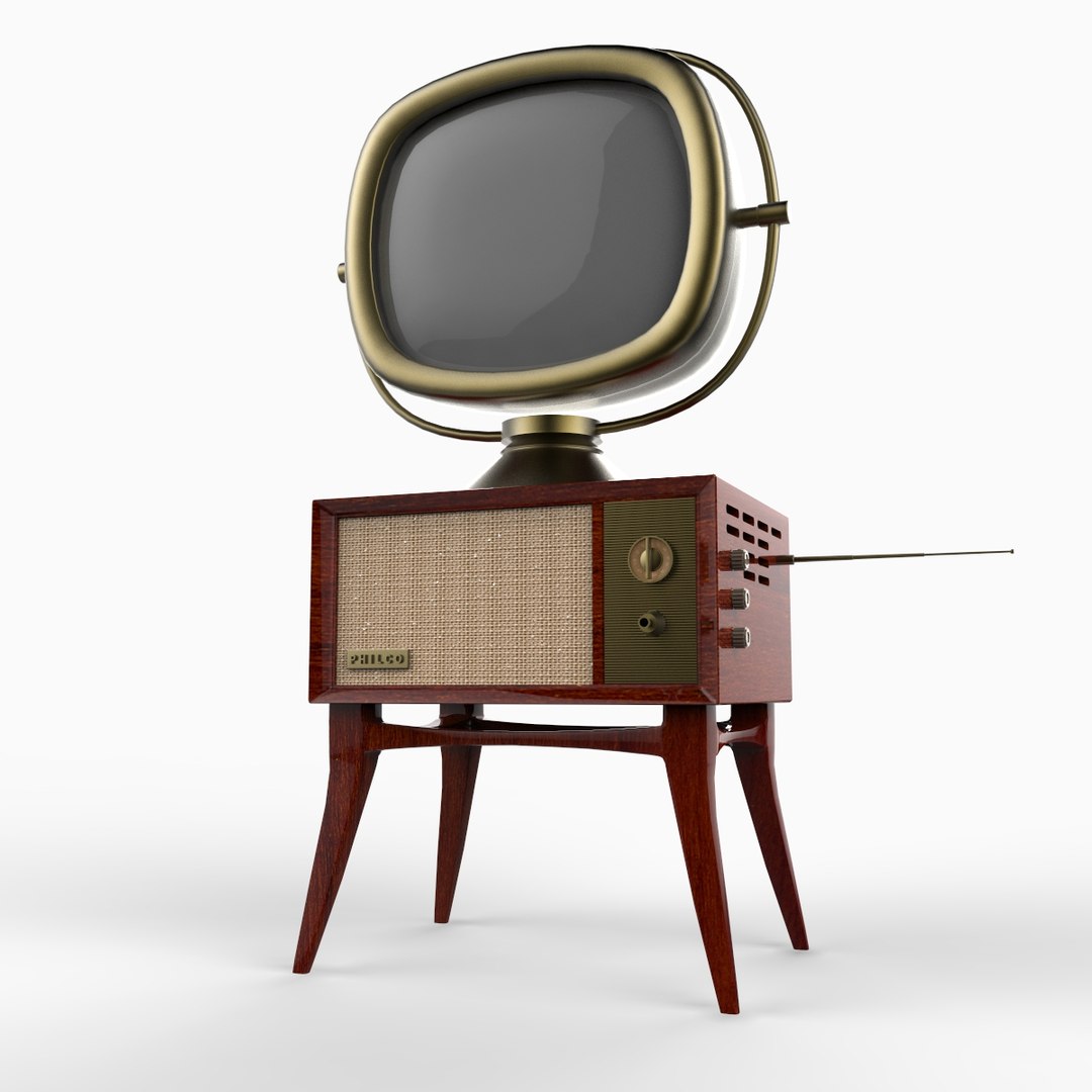 3d model of philco tandem predicta tv set