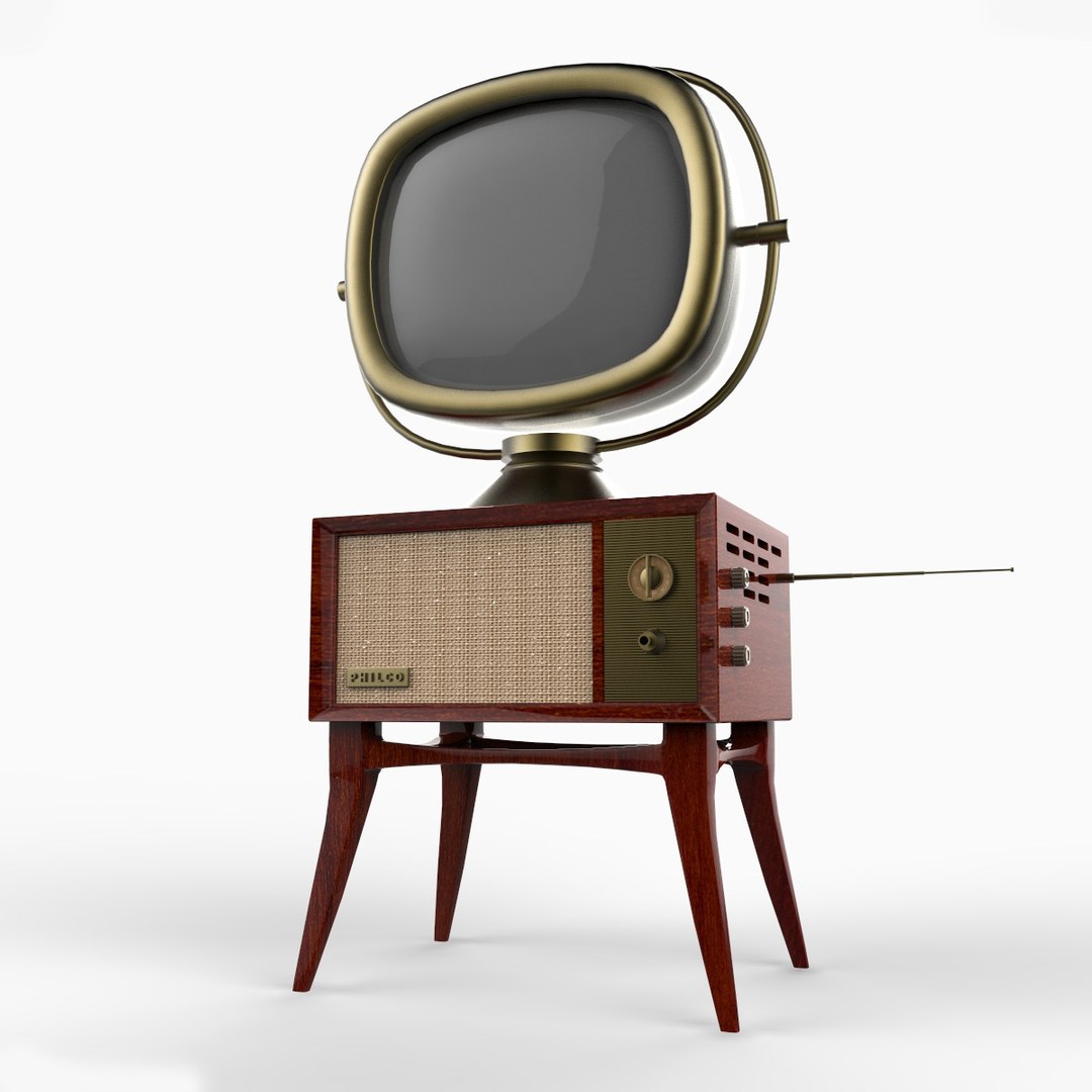3d Model Of Philco Tandem Predicta Tv Set
