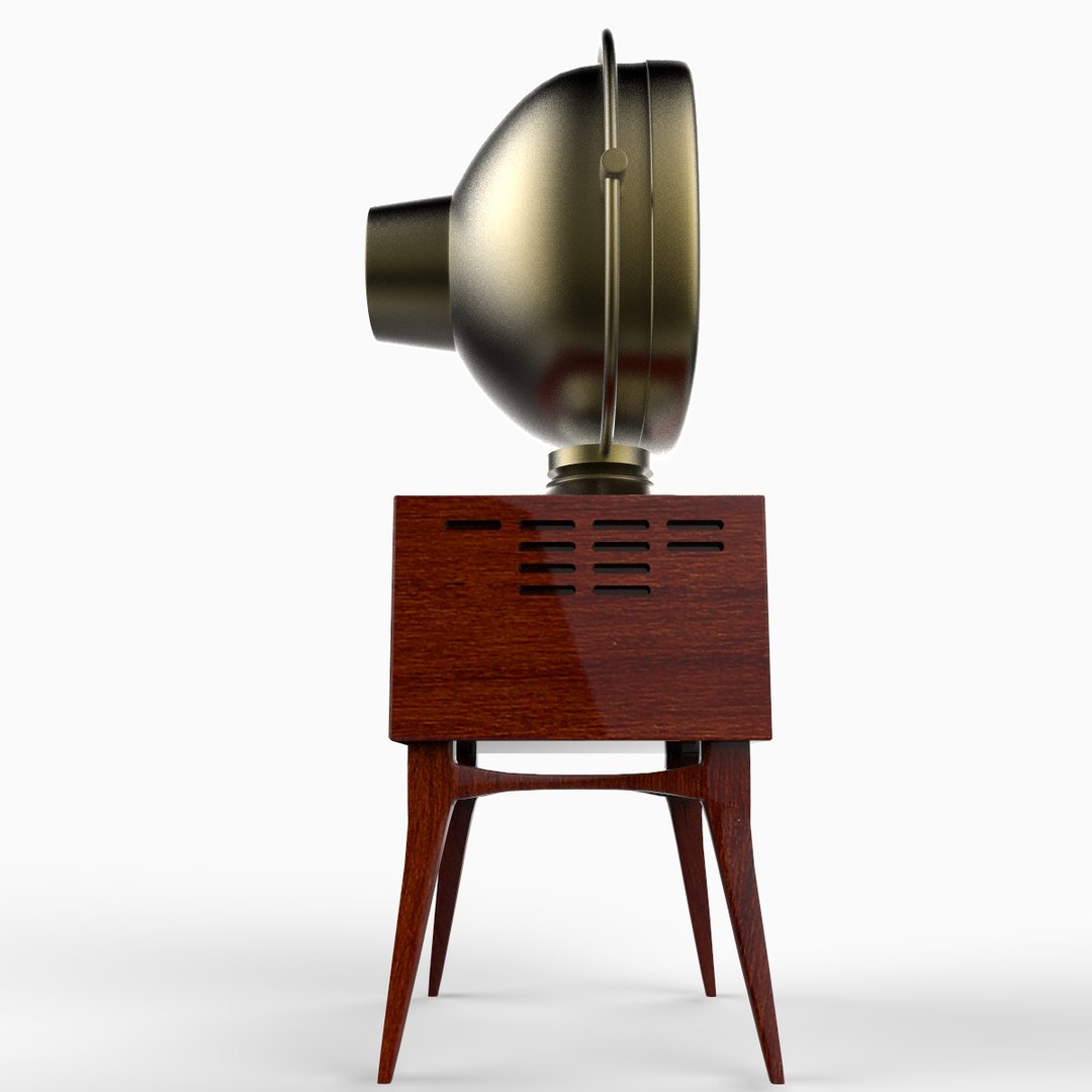 3d Model Of Philco Tandem Predicta Tv Set
