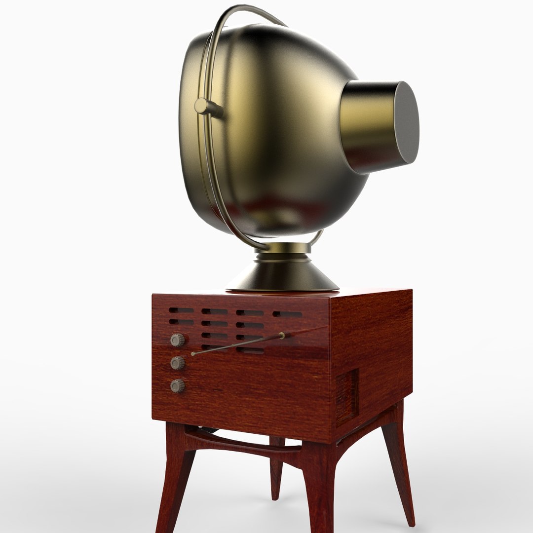 3d Model Of Philco Tandem Predicta Tv Set