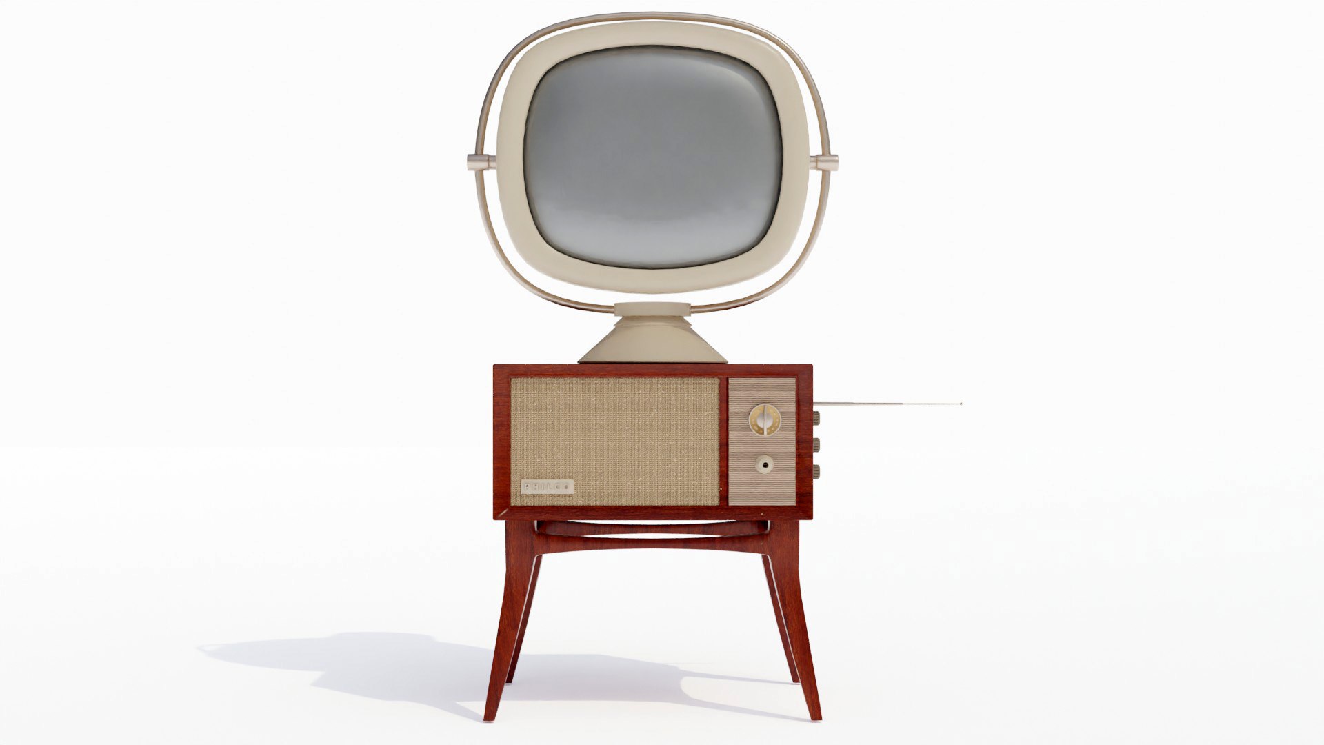 3d Model Of Philco Tandem Predicta Tv Set