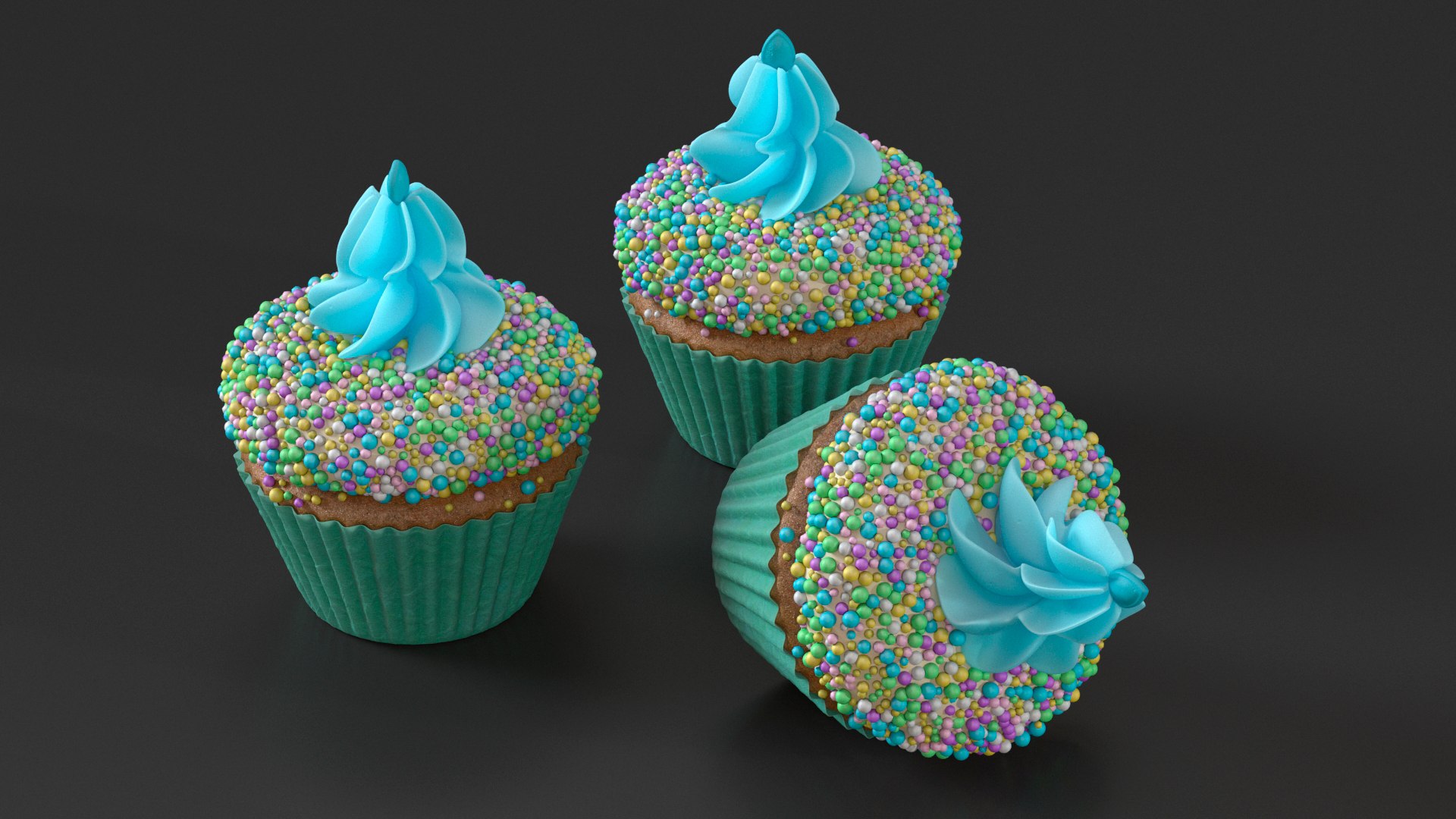 Cream Cupcake 3D Model - TurboSquid 2282349