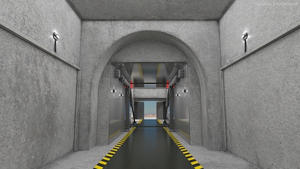 modelo 3d Entrada al búnker nuclear - TurboSquid 2040333