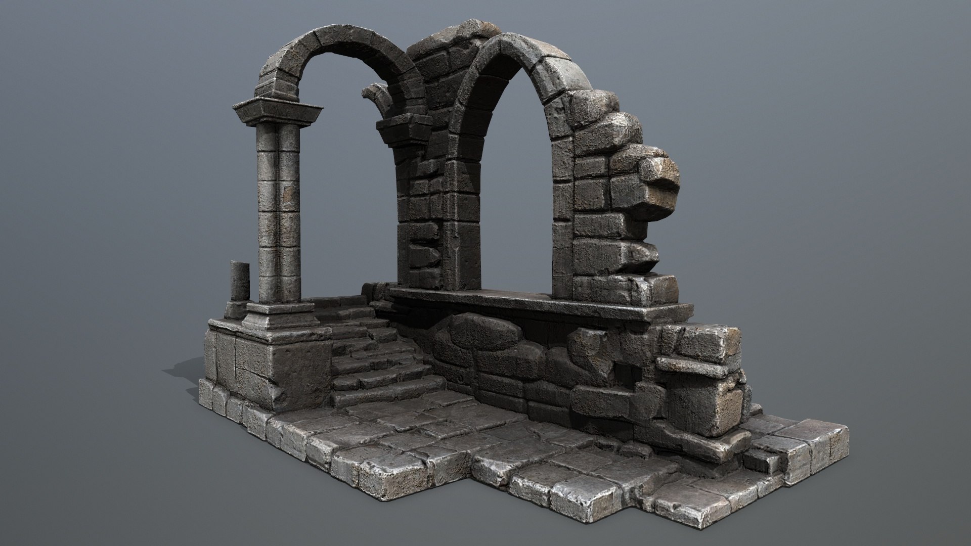 3D Ruin Gate - TurboSquid 2368664