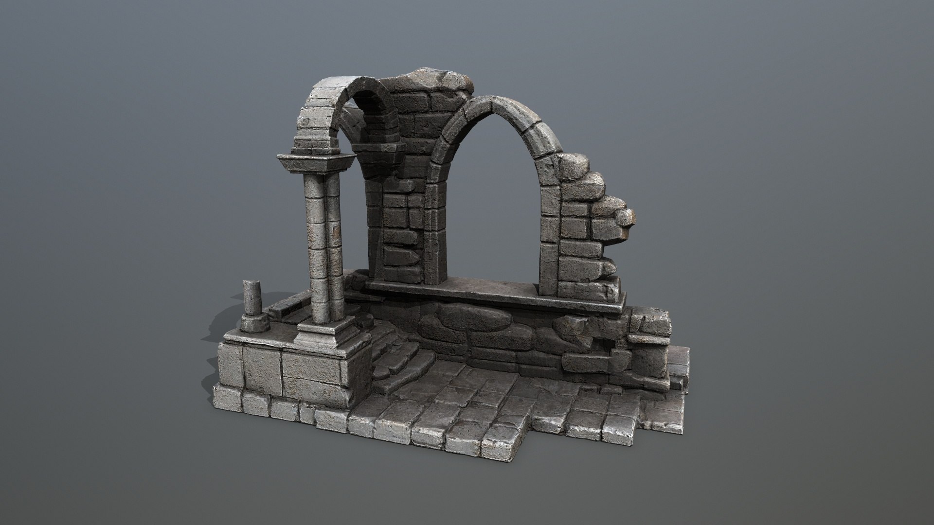 3D Ruin Gate - TurboSquid 2368664