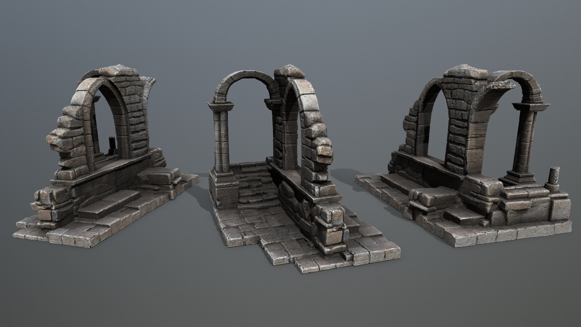 3D Ruin Gate - TurboSquid 2368664