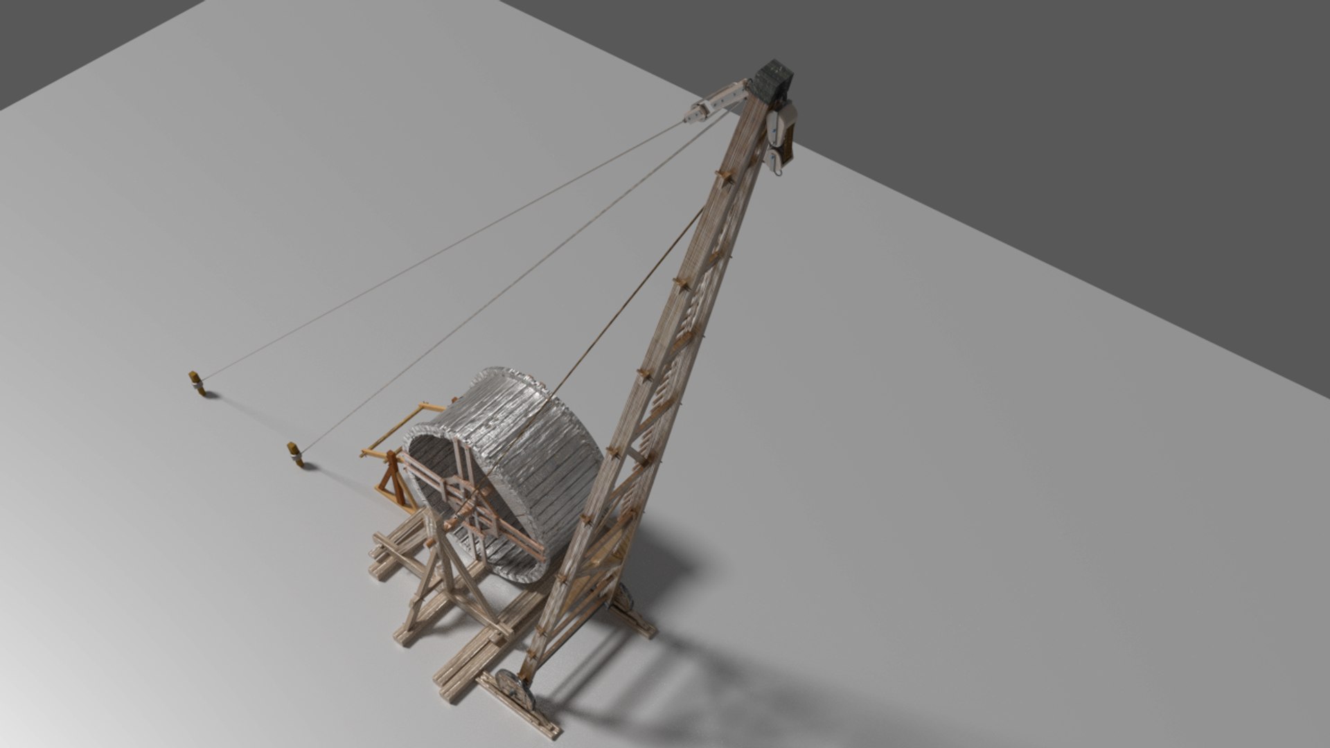 Gru Medievale 3D - TurboSquid 1281342