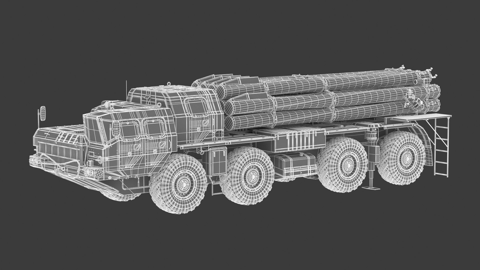BM 30 Smerch Rocket Launcher Camouflage 3D - TurboSquid 1921337