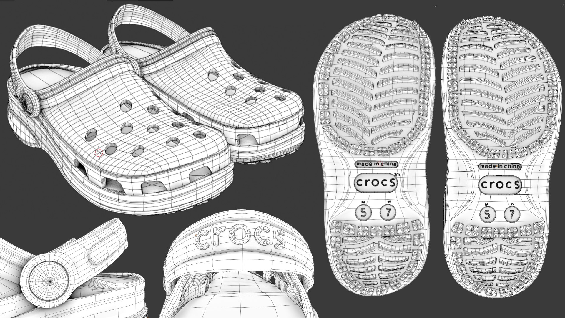Crocs Slippers Model - TurboSquid 1727166